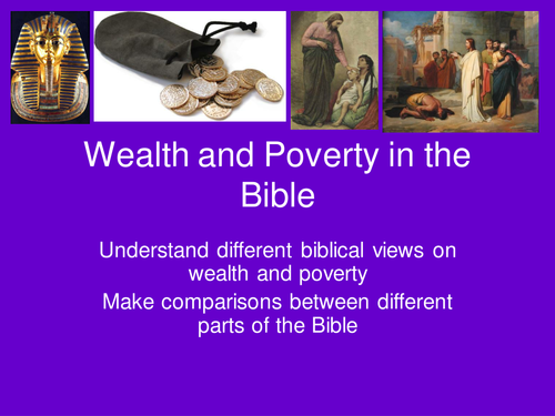 Wealth and Poverty in the Bible | Teaching Resources