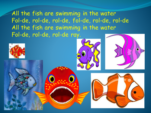 All the fish are singing in the water- action song | Teaching Resources
