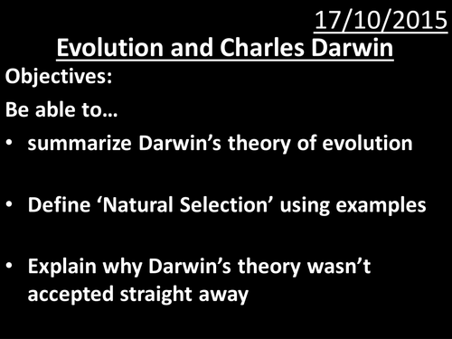 AQA GCSE Biology B1 Darwin and evolution PPT | Teaching Resources