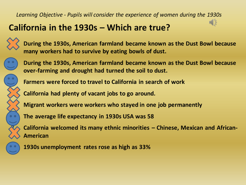 The role of women in 1930's America by scic2 - Teaching Resources - TES