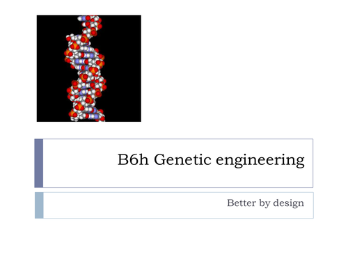 B6h Genetic engineering | Teaching Resources