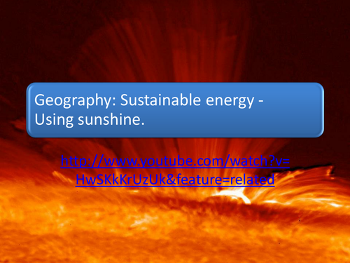 Using Sunshine | Teaching Resources