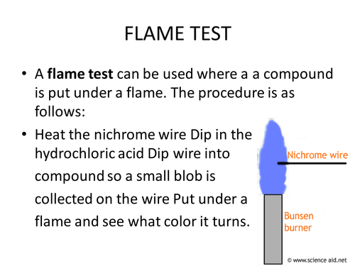 flame test introduction | Teaching Resources